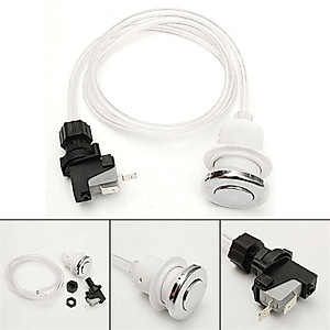 Xinbalove Toilet Tank Button On/Off Push Button Switch Jetted Jet Bath Hot Tub Spa Hose Air Pool 1m Hose Air Pressure Switch Rated at 16amp 125-250V Push Button Toilet Tank Button Replacement