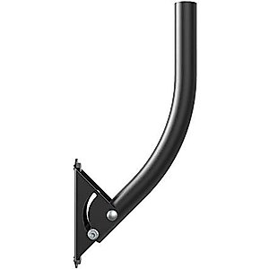 ANTOP Adjustable Outdoor/Attic TV Antenna Mount Pole, Stainless Painting 13 inch Arm Length, Reversible, Lightweight, Waterproof, Easy Installation