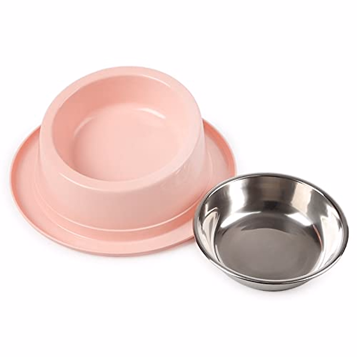 FUUIE Bowls for Food and Water 15 Tilt Pet Bowl Stainless Steel Pet Non-Slip Bowl (Color : Blue)