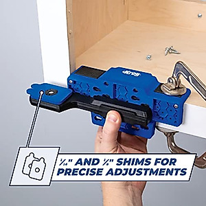 Kreg KHI-CDIJ Cabinet Door Mounting Jig - for Frameless or Face-Frame Cabinets - Easily Adjustable Cabinet Jig - for Attaching Hinges for Cabinet Doors