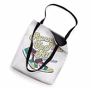 Running Up That Hill Retro Running Marathon Track Cross Tote Bag