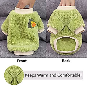 XIGOU 2-Pack Dog Sweater, Puppy Dog Sweaters for Small Dogs, Winter Warm Puppy Pet Coat Soft Sweaters Dog Clothes for Small Dogs Girls Boys, Cat Apparel, Red, Green, X-Large