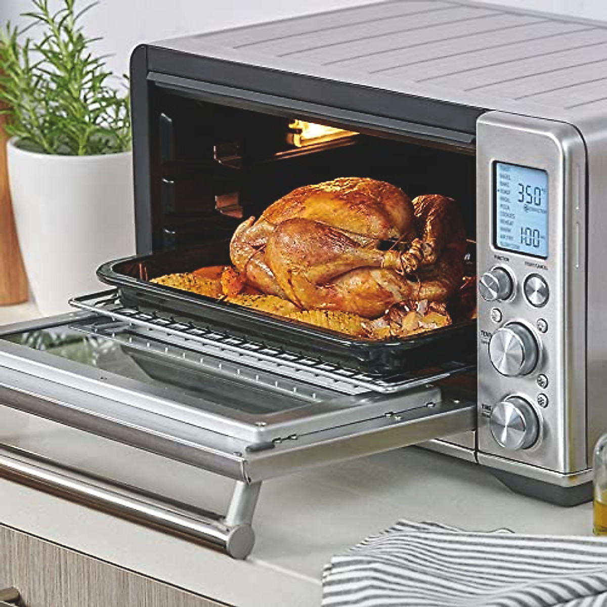 Breville Smart Oven Air Fryer Toaster Oven, Brushed Stainless Steel, BOV860BSS