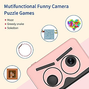 BISOFICE Portable Students Camera 20M Camera Auto Focus 2.0'' IPS Screen 1080P Video Record Mini Selfie Camera Learning Toy Christmas Birthday Gift Holiday Travel