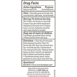 Burt's Bees Natural Acne Solutions Maximum Strength Spot Treatment Cream for Oily Skin, 0.5 Oz (Package May Vary)