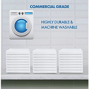 Cotton Terry Towel Cleaning Cloths White, 14"x17" Pack of 24, 100% Cotton Terry Cloth Bar Rags White Bar Towels Multi-Purpose High Absorbent Terry Towels for Cleaning Auto Detailing or Painters