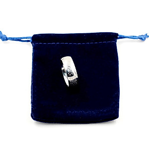 Uloveido 8mm Stainless Steel Band Islamic Muslim Muhammad Shahada Arabic God Mantra Ring In Arabic and English (Platinum Plated, size 9)