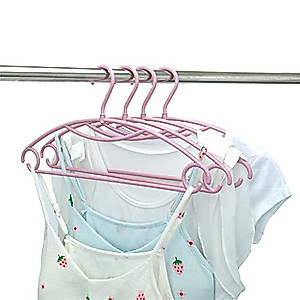 EYHLKM 10pcs Hangers Drying Racks 360 Swivel Hook Windproof Non-Slip Pink Clothing Hanger for Clothes Organizer ( Color : Off-White )
