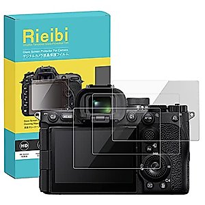 Rieibi (3 Packs) a7R V Screen Protector - 0.25mm 9H Hardness Tempered Glass Film for Sony A7R5/A7R V/A7RV/Alpha 7R V/Alpha a7 RV/A7 RV Digital Camera