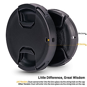 JJC 2-Pack 43mm Center Pinch Front Lens Cap Cover with Deluxe Lens Cap Keeper for Fuji Fujifilm XF 35mm f2, XF 23mm f2 for Canon RF 50mm f1.8 STM, EF-M 22mm f2 and Other Lenses with 43mm Filter Thread