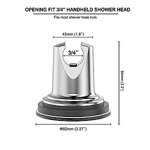 Shower Head Holder, Vacuum Suction Cup Handheld Shower Head Holder Bracket, Removable Polished Chrome Wand Holder for Bathroom
