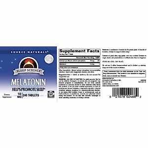 Source Naturals Sleep Science Melatonin* - 10 mg - 240 Tablets