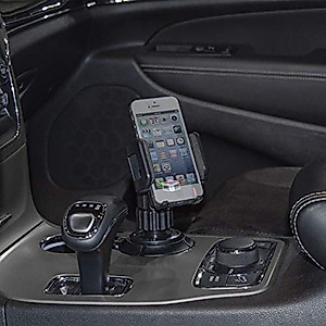 TUFF TECH Cup Holder Universal Car Mount Phone Holder with Adjustable Base and Holder for -iPhone, Samsung, LG, Moto, Huawei, Smartphones