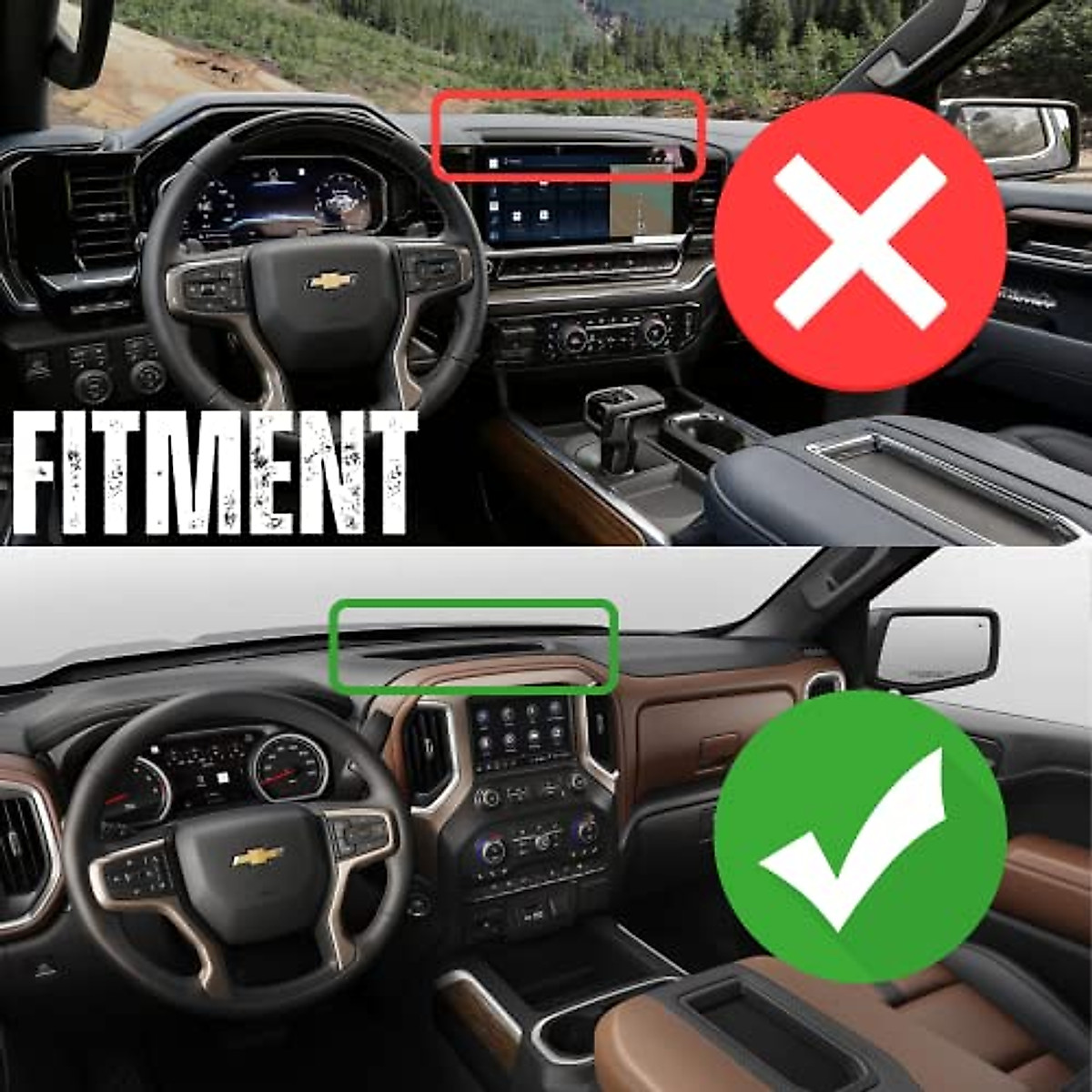 Bulletpoint Metal Dash Mount Phone Holder & Action Camera Mount Compatible with 2019+ Chevrolet Silverado GMC Sierra Multi-Device Dash Mount with 20mm Ball System (Dual Ball Mount)