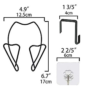 Artliving 5 Pack Door & Wall Mounted Hat Rack Cap Rack Baseball Cap Towel Rack Holder Organizer for Baseball, Caps,Scarfs,Handbag,Towels Closet (Door Hooks and Sticky Hooks Includes)