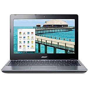 Acer C720-2844 11.6" Google Chromebook Laptop Intel Celeron 2955U Dual Core 1.4GHz 4GB RAM 16GB SSD - Gray