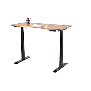 UNICOO Bamboo 55.1 x 27.6 inches Universal Table Top for Standard and Sit to Stand Height Adjustable Home and Office Desk Frames. (Bamboo Table Top-Nature)