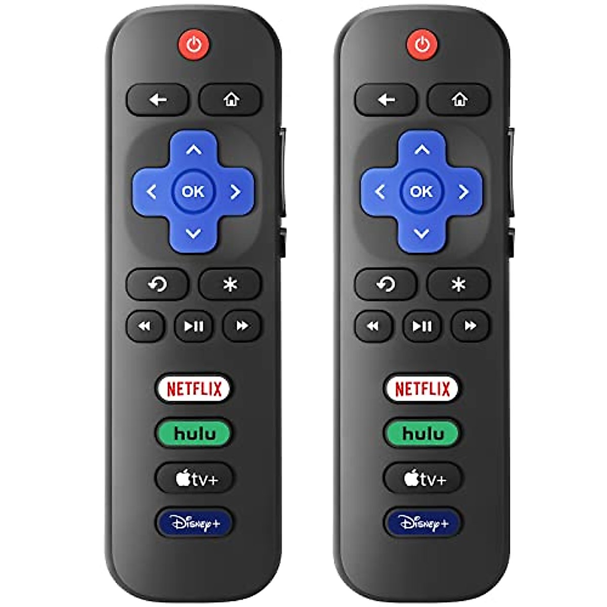 【Pack of 2】New Universal TV Remote for All Roku TV，Replacement Remote Compatible Only for Roku TV Remote, Replacement for TCL Roku/for Hisense Roku/for Onn Roku TV(Not for Roku Stick and Box)