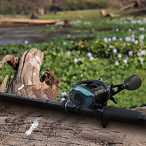 Cadence Essence Fishing Rod, Extremely Sensitive Baitcasting Rod, Strong & Lightweight 24-Ton Graphite Rod, Super Smooth Stainless Steel Guides with SIC Inserts, Freshwater Fishing Pole