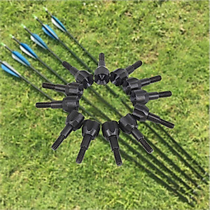 WLOOD 100 Grain Archery Hunting Small Game Hammer Broadheads Crossbow Compound Bow Arrow Tips (12 Packs Black)