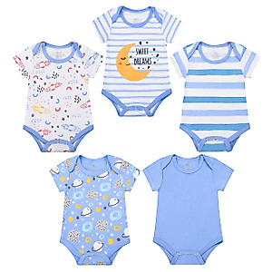 ABeCue Baby Boy Layette Essentials Sets Infant Clothes Pack Newborns Gift Set CornflowerBlue, 0-3 Months
