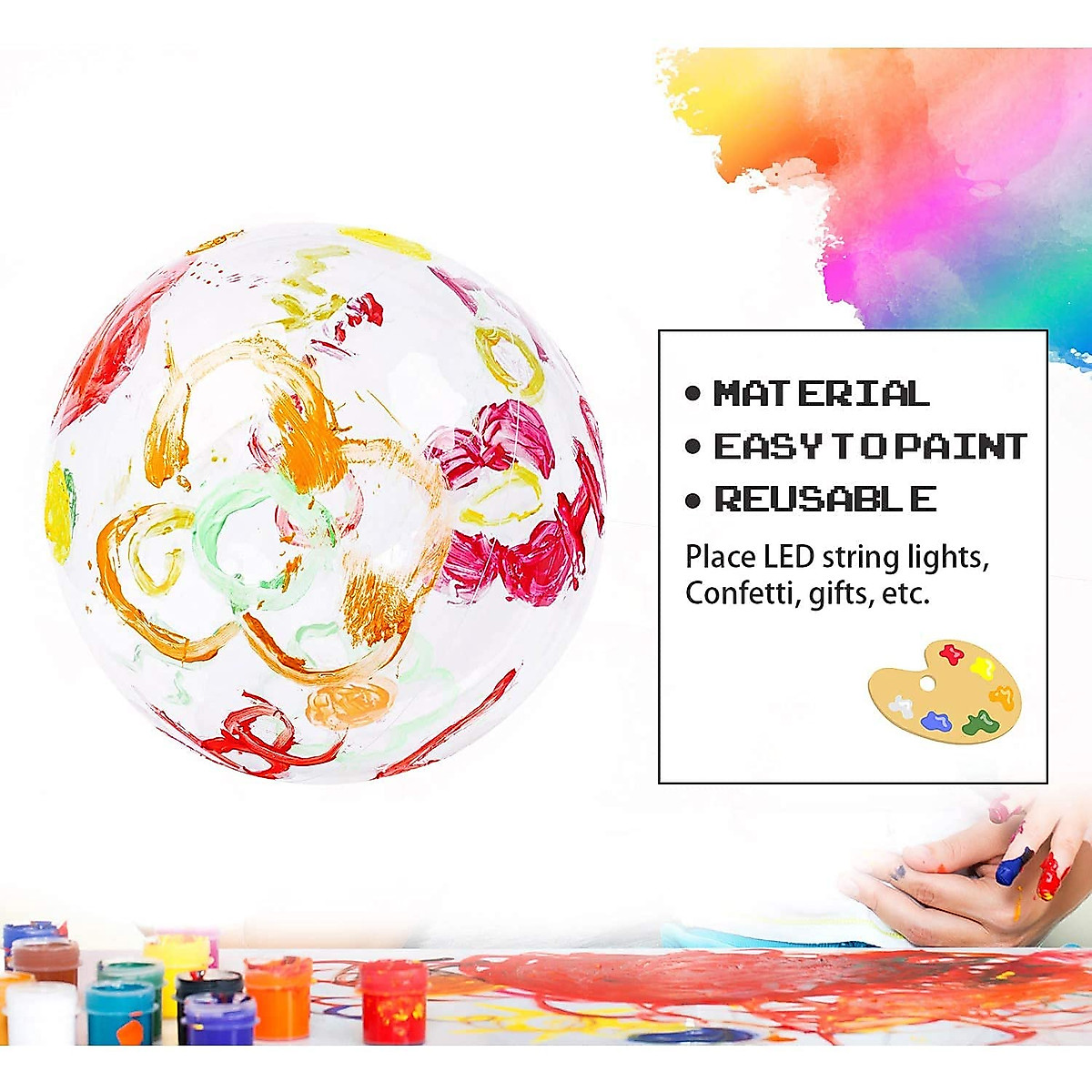 Led Balloons,helium tank for balloon at home,Clear balloon Light Up Bobo Balloons (warm white (10 set+15balloons))（Not Includ Battery）