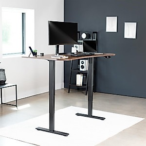 VIVO 63 x 32 inch Universal Table Top for Standard and Sit to Stand Height Adjustable Home and Office Desk Frames, 3 Section Desktop, Vintage Brown, DESK-TOP1N