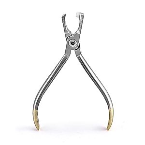 QWORK Orthodontic Bracket Removing Pliers, Stainless Steel Molar Band Remover, Forceps Dental Surgical Instrument Bracket Tools, Used for Bracket, Bands, Wire