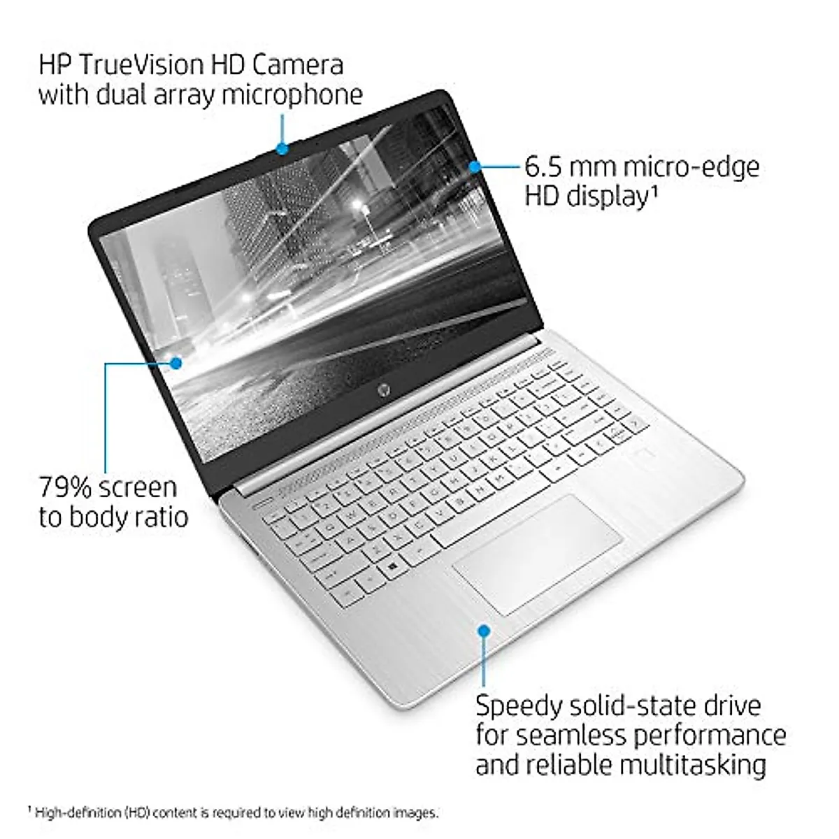 2022 Newest HP Premium Laptop, 14" FHD IPS LED Display, Intel Quad-Core Processor, Intel UHD Graphics, 16GB RAM, 1TB PCIe SSD, Bluetooth 5.0, Windows 11 (Renewed)