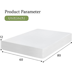BestMassage 12 Inch Gel Memory Foam Mattress for Cool Sleep & Pressure Relief, Medium Firm Queen Mattress for Kids Adults, Bed-in-a-Box, CertiPUR-US Certified,White
