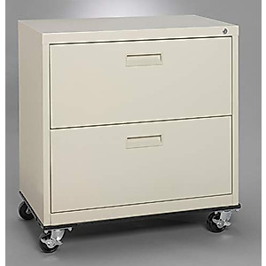 Office Dimensions Adjustable Lateral Files and Storage Cabinet Dolly, 36 Wide, Black