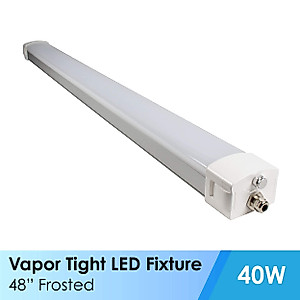 CLEANLIFE LED Vapor Tight Light Fixture 4ft, LED Wet Location Light, 4' Waterproof LED Shop Light Fixture Long, for Outdoor Cold Storage, Walk Ins, Garage, Freezer Light, Surface Mount, Instant On