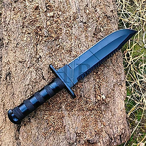 Haxxi Blade Custom Made Rambo Tactical Knife Carbon Steel Knife With Leather Sheath Hunting Knives