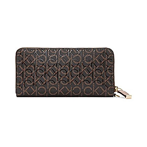 Calvin Klein Key Item Saffiano Continental Zip Around Wallet with Wristlet Strap