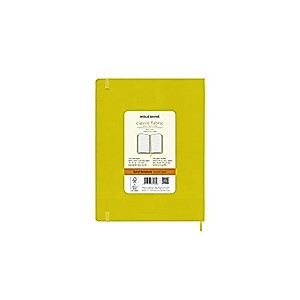 Moleskine Classic Notebook, Hard Cover, XL (7.5" x 9.5") Ruled/Lined, Hay Yellow (Silk), 192 Pages
