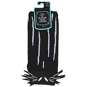 Bioworld Nightmare Before Christmas Jack Skellington 3D Bowtie Costume Adult Crew Socks
