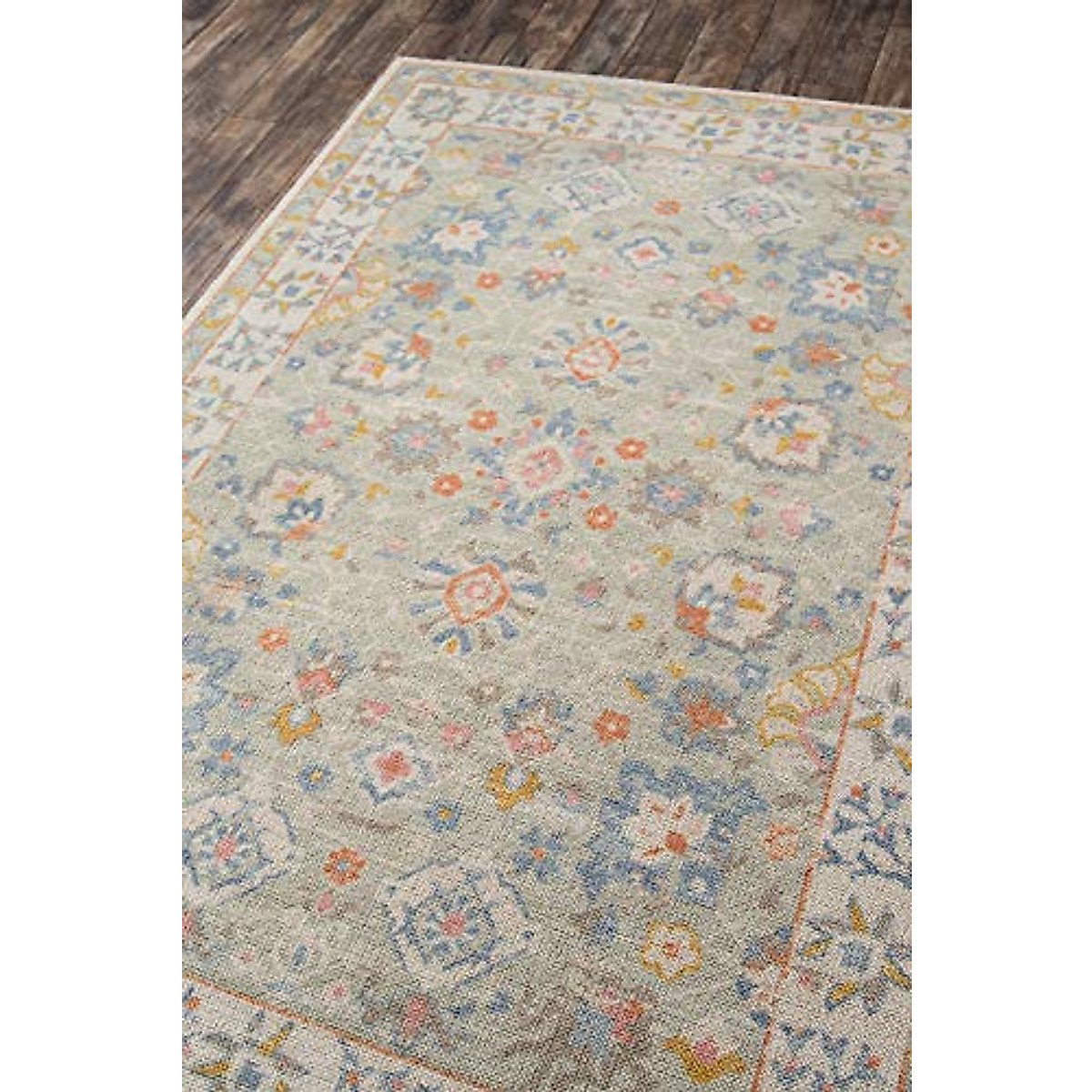 Momeni Anatolia Area Rug, 3 ft 3 in x 5 ft, Light Blue