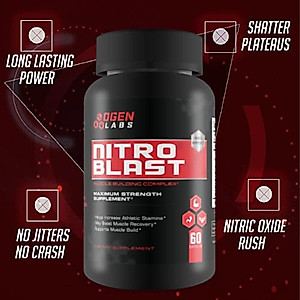 Ogen Labs- Nitro Blast- Maximum Strength Nitric Oxide Booster- Increase Stamina, Recovery and Muscle Mass