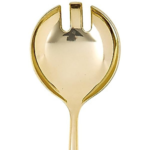 Bluesky Trading Dazzling Gold Novelty Serving Spoon & Spork Plastic Serveware - 4 Count - Perfect for Parties and Events