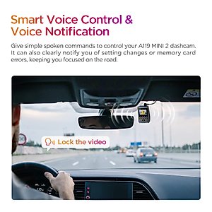 【Bundle: VIOFO A119 Mini 2 + 256GB Card + CPL + HK4 Hardwire Cable + Bluetooth Remote】 VIOFO Mini Dash Cam Front A119 Mini 2, STARVIS 2 Sensor, 2K 60fps/HDR 30fps Voice Control with 5GHz Wi-Fi GPS