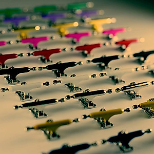 NOAHWOOD Fingerboards Parts Logo White Crown Wheels (ABEC-5 PRO Bearing) +Prince Silvery Trucks (33.8mm)