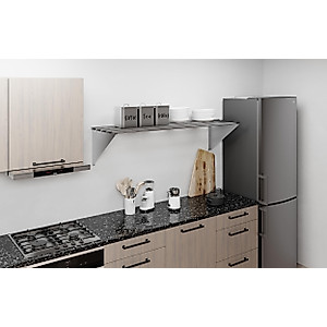 AmGood 60" Long X 18" Deep Stainless Steel Tubular Wall Shelf | NSF Certified | Appliance & Equipment Metal Shelving | Kitchen, Restaurant, Garage, Laundry, Utility Room