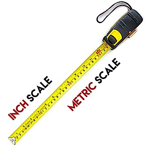 Astorn Metric Tape Measure 16ft/5M Retractable - Clear, Easy to Read Measuring Tape for Adults & Kids - Cinta Metrica Profesional Measurement Tape for Contractors & DIY