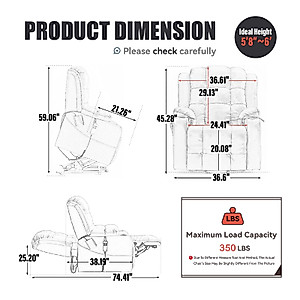 Creatuis Large Lift Recliner Chair for Elderly with Massage and Heat Lay Flat Dual Motor Electric Power Lift Chair Cup Holders Side Pocket Faux Leather (Brown)