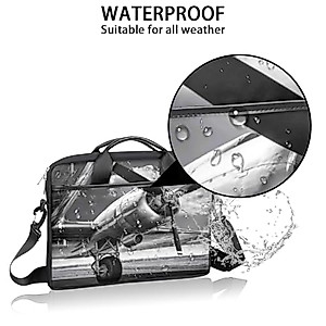 Airplanes Laptop Computer Bag Waterproof Shoulder Messenger Bag 13-15 inch Durable Laptop Tote Bag with Shoulder Strap Handle Lightweight Crossbody Briefcase