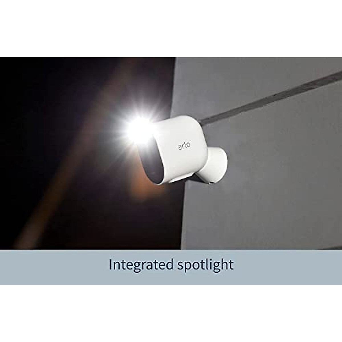 Arlo Pro 4 Spotlight Camera - 1 Pack - Wireless Security, 2K Video & HDR, Color Night Vision, 2 Way Audio, Direct to WiFi No Hub Needed, VMC4050P - White (Renewed)