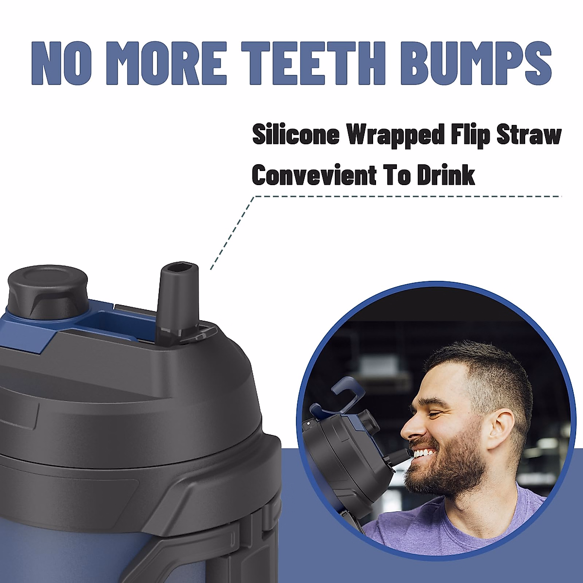 Zukro 1 Gallon Water Jug, One Gallon Large Triple Wall Insulated Metal Jug With Straw and Spout, No Sweat 128 oz Stainless Steel Sport Water Bottle Keeps Cold 48 Hours for Outdoors, Cyan