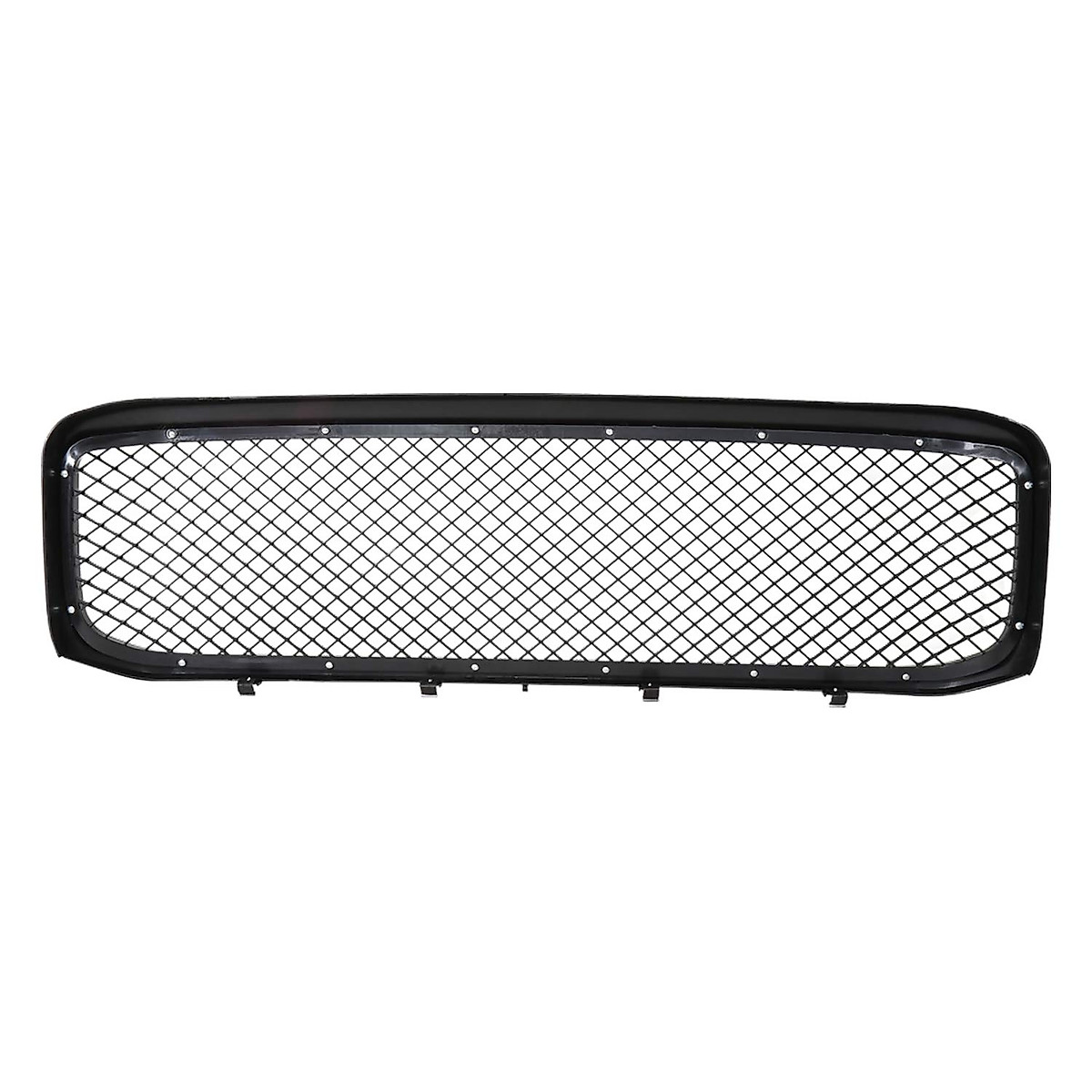 Spec-D Tuning Glossy Black ABS Honeycomb Mesh Hood Grille 1PC Compatible with 1999-2004 Ford F250 F350 Super Duty