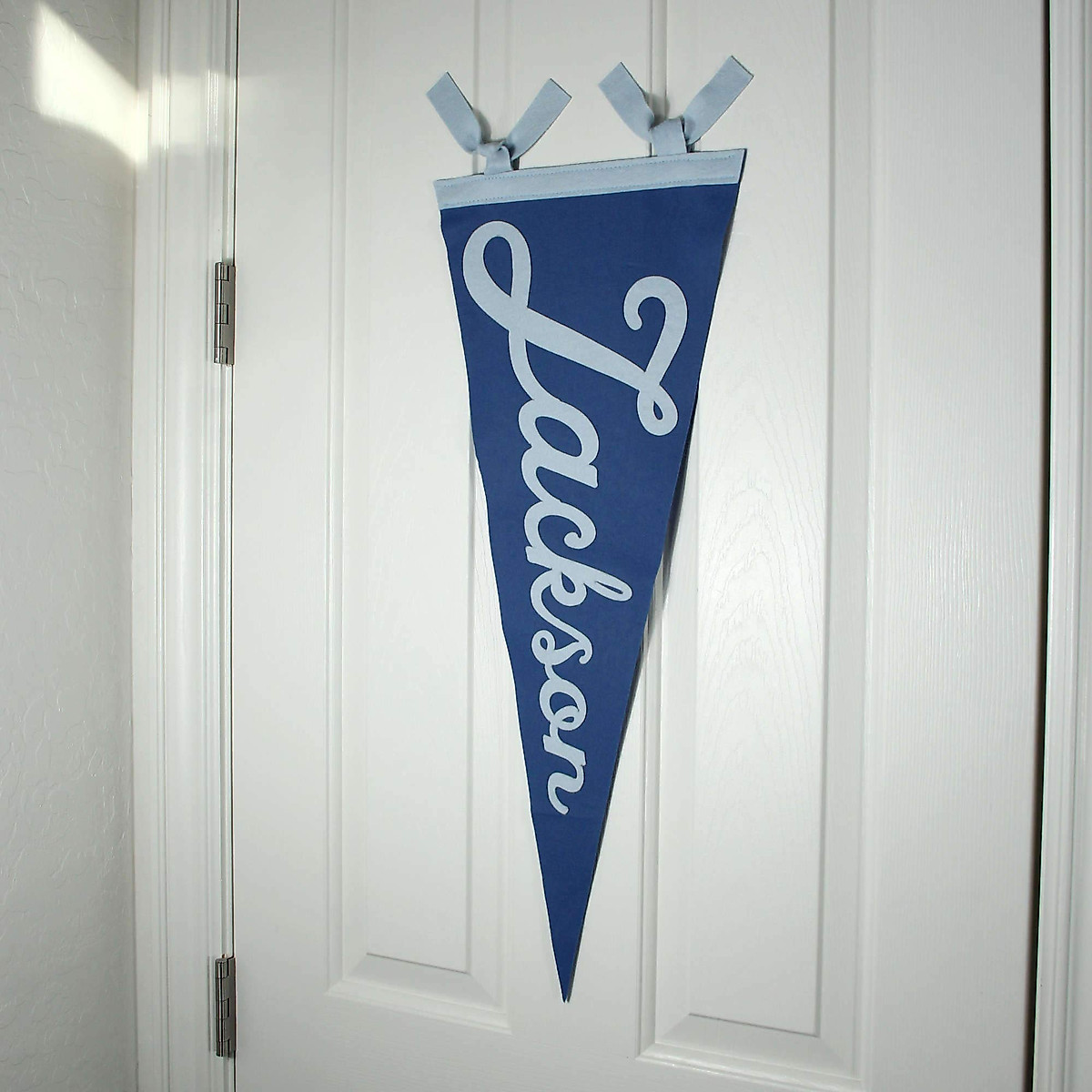 Lulu's Playhouse Custom Felt Name Pennant Flag - Personalized Banner Sign Wall Decor Kids Room Nursery