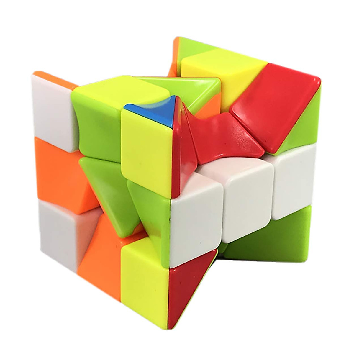 Cube Twist 3x3 Stickerelss Speed Cube Vivid Color Magic Puzzle Toys Puzzle Boxes(Twist 3rd Order)